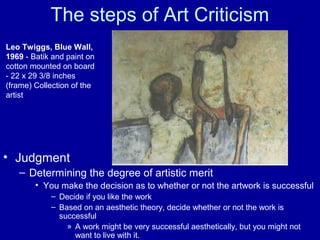Critiquing art. 1997 2003 | PPT