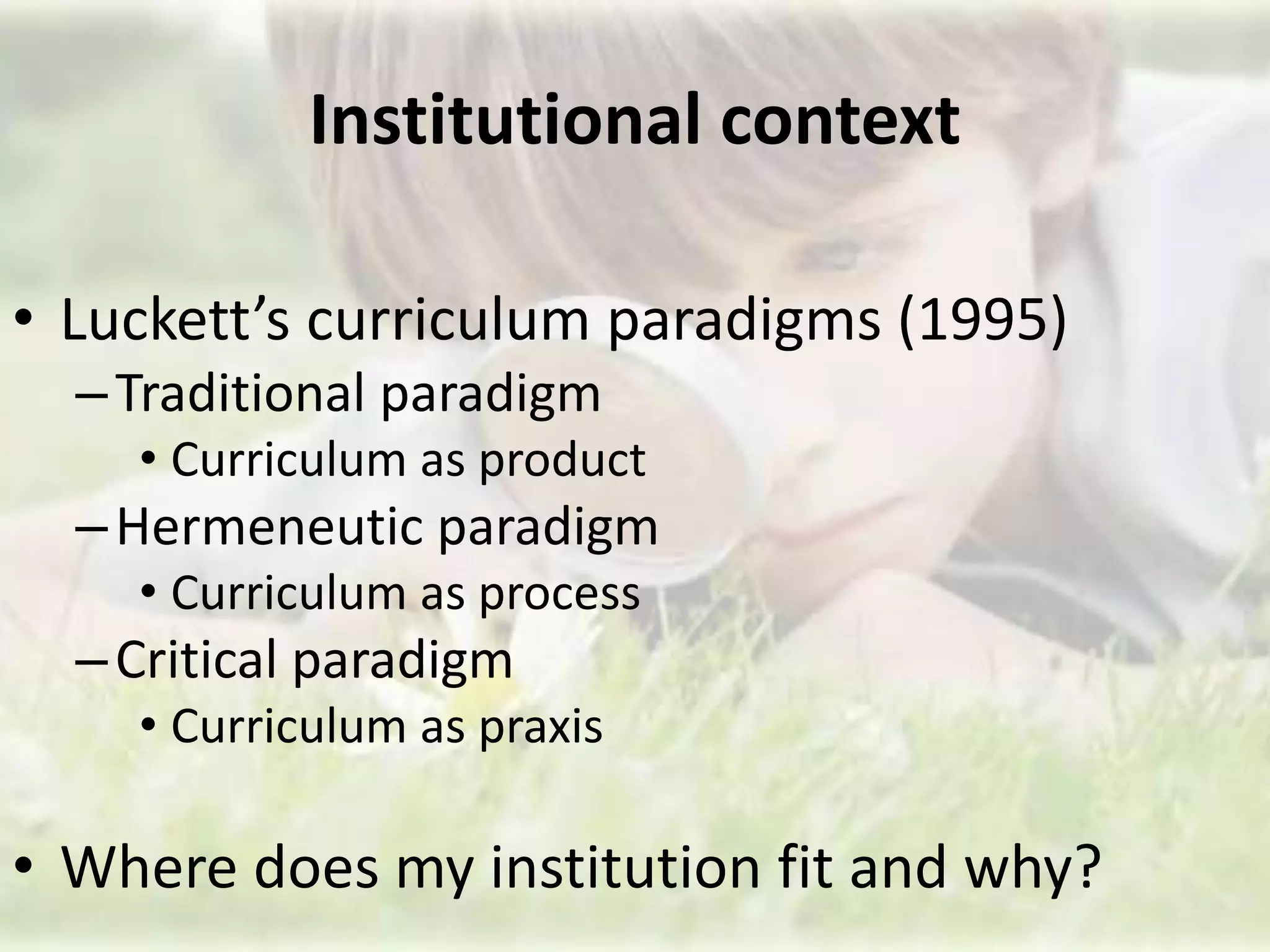An approach to critiquing curriculum documentation | PPTX