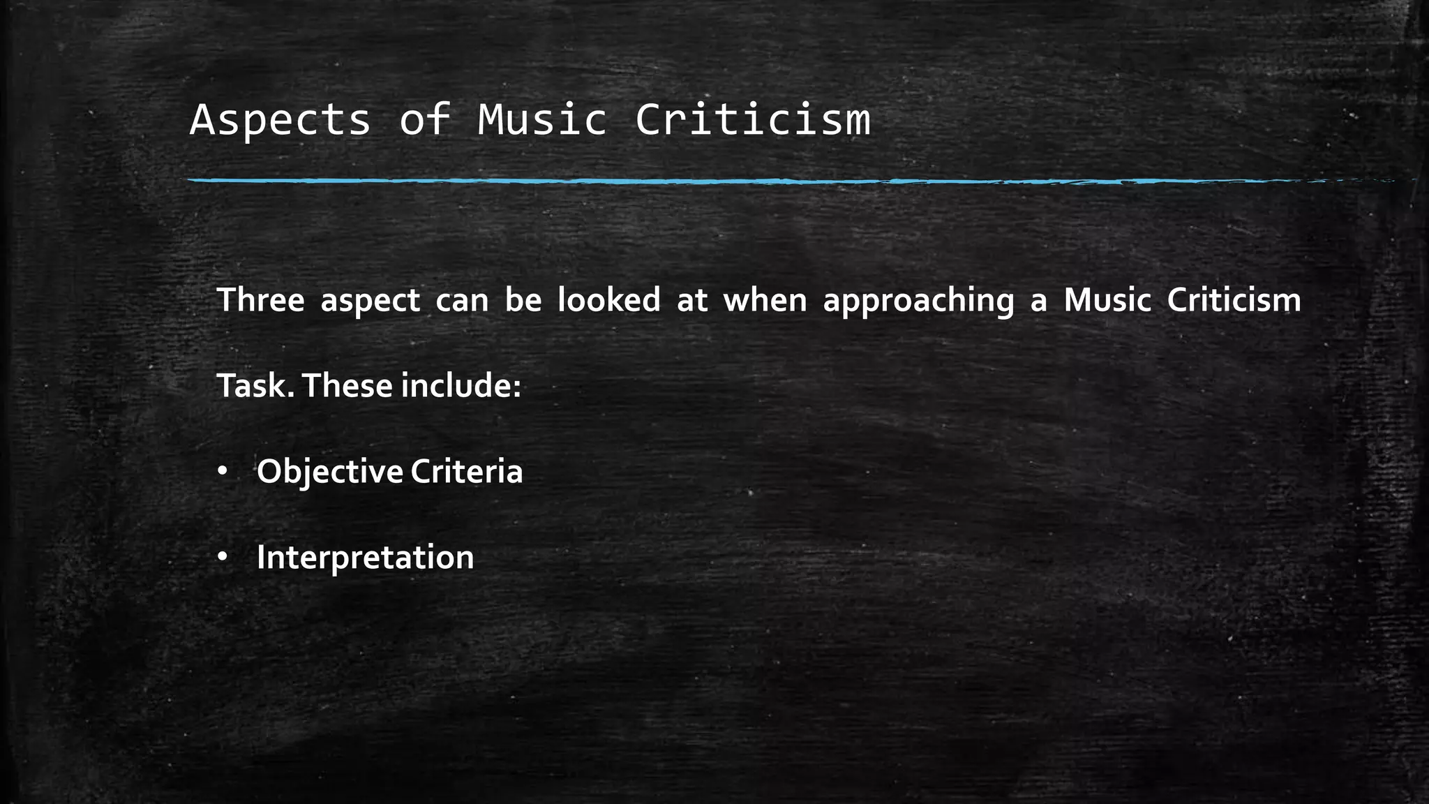 Critiquing music | PPTX