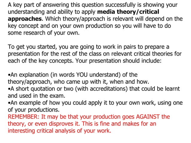 Critical perspectives exam | PPT