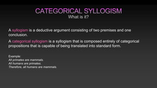 Critical thinking categorical syllogism pptx | PPT