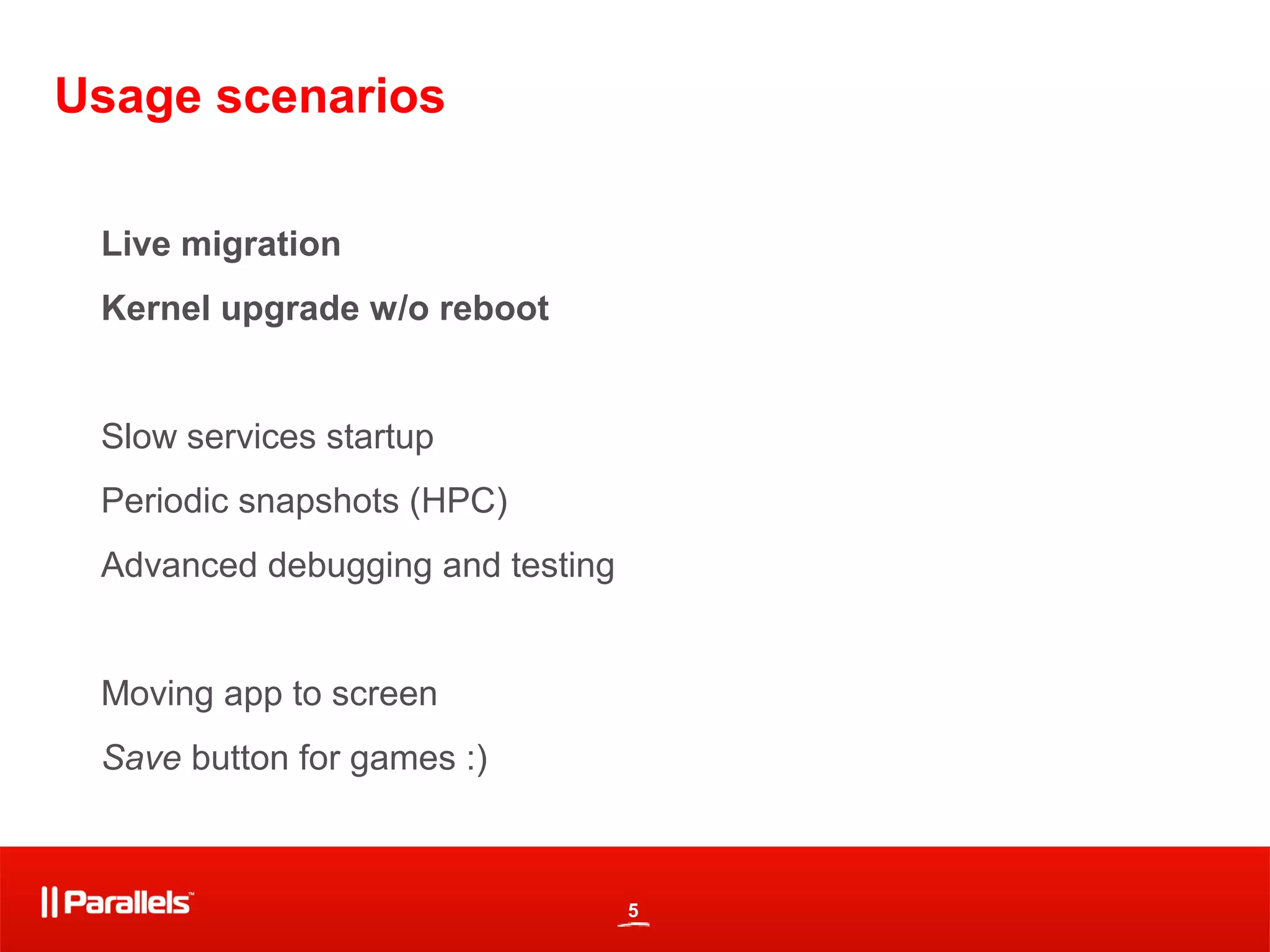 Checkpoint/restore of containers with CRIU | ODP