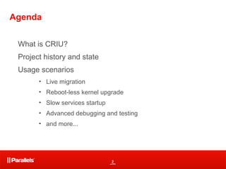 Criu texas-linux-fest-2014 | PPT