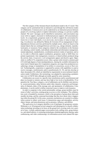 Towards an overarching classification model of CSCW and groupware: a ...