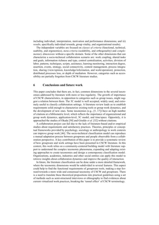 Towards an overarching classification model of CSCW and groupware: a ...