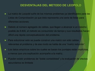 Criterios Relevantes integrados y Matriz Leopold | PPT