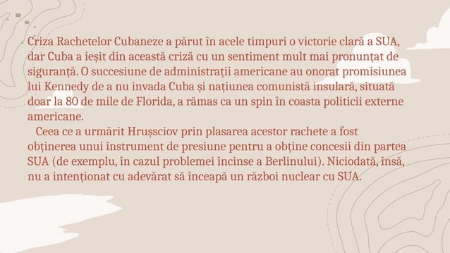 Criza rachetelor cubaneze.pptx Confruntare Statele Unite Urss | PPT