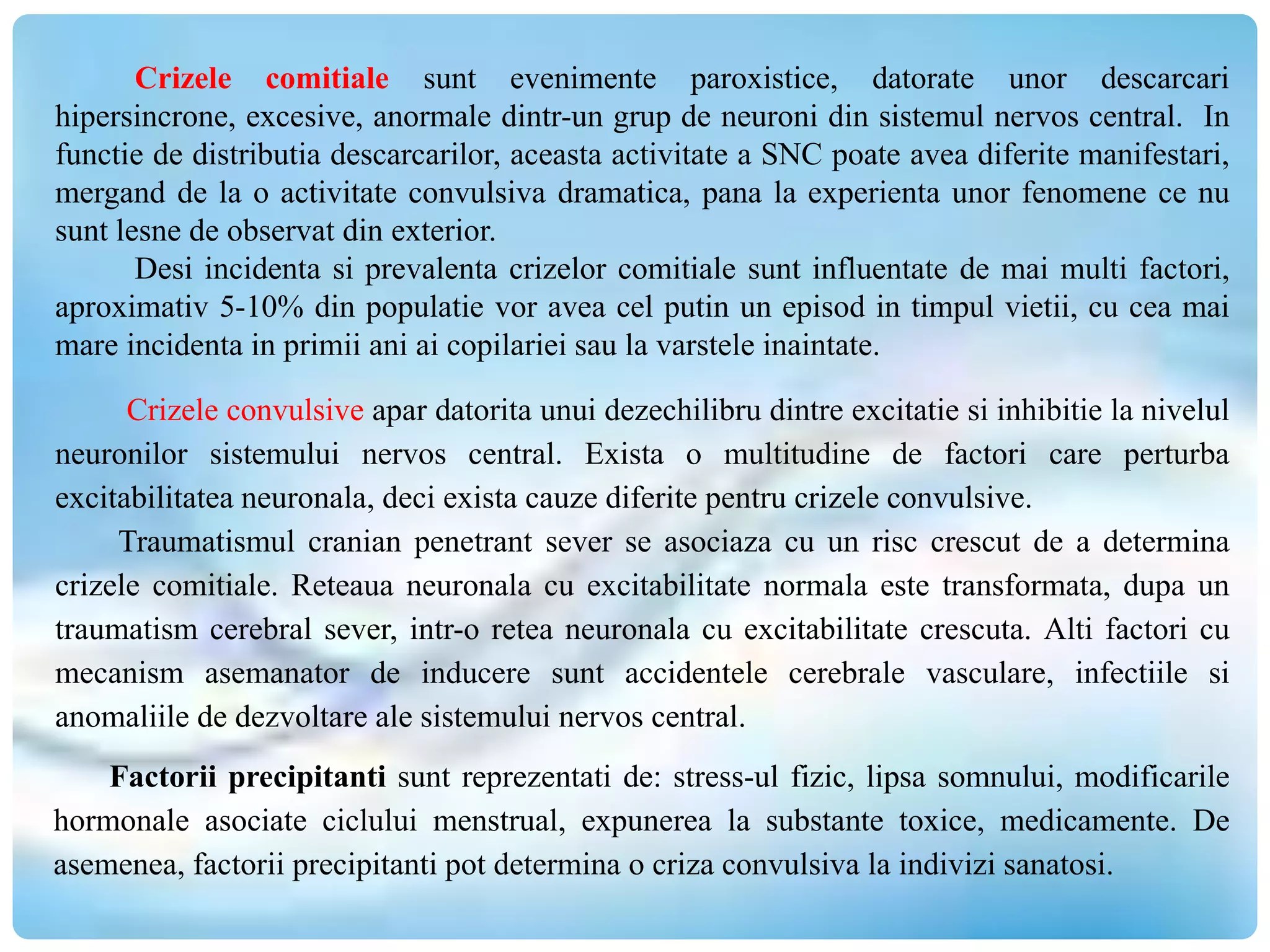 Crizele comitiale | PPTX