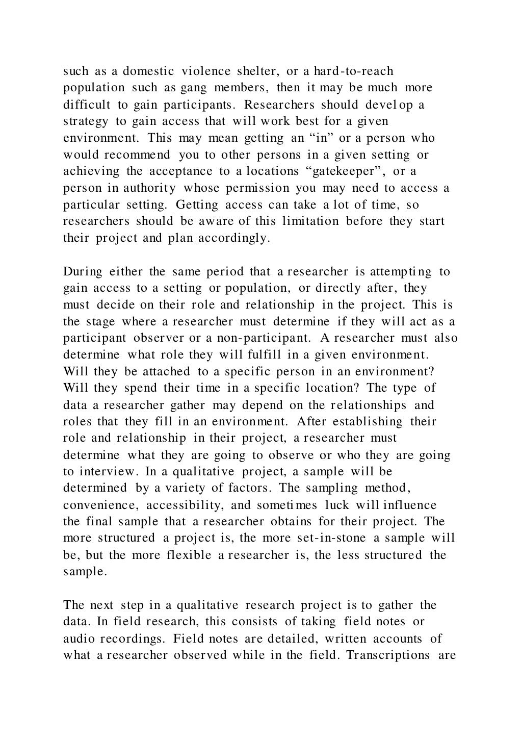 CRJ 302 Research Methods Module 6- Qualitative MethodsSlide 1 | DOCX