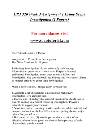 CRJ 320 Enhance teaching - snaptutorial.com