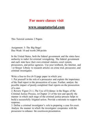 CRJ 320 Enhance teaching - snaptutorial.com