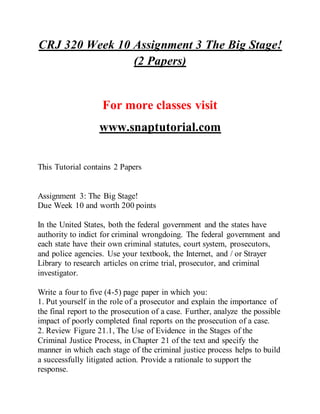 CRJ 320 EXceptional Education/snaptutorial.COM | DOCX