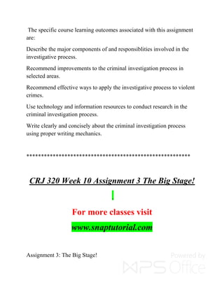 Crj 320 Success Begins / snaptutorial.com