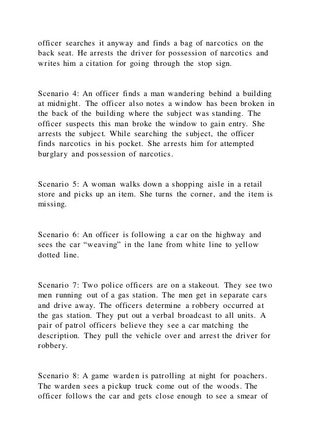 CRJ325Reasonable Suspicion Versus Probable Cause Template | DOCX