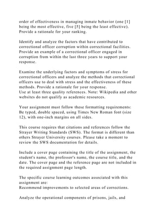 CRJ 330 Comparative Criminal Justice Week 8 DiscussionPart .docx