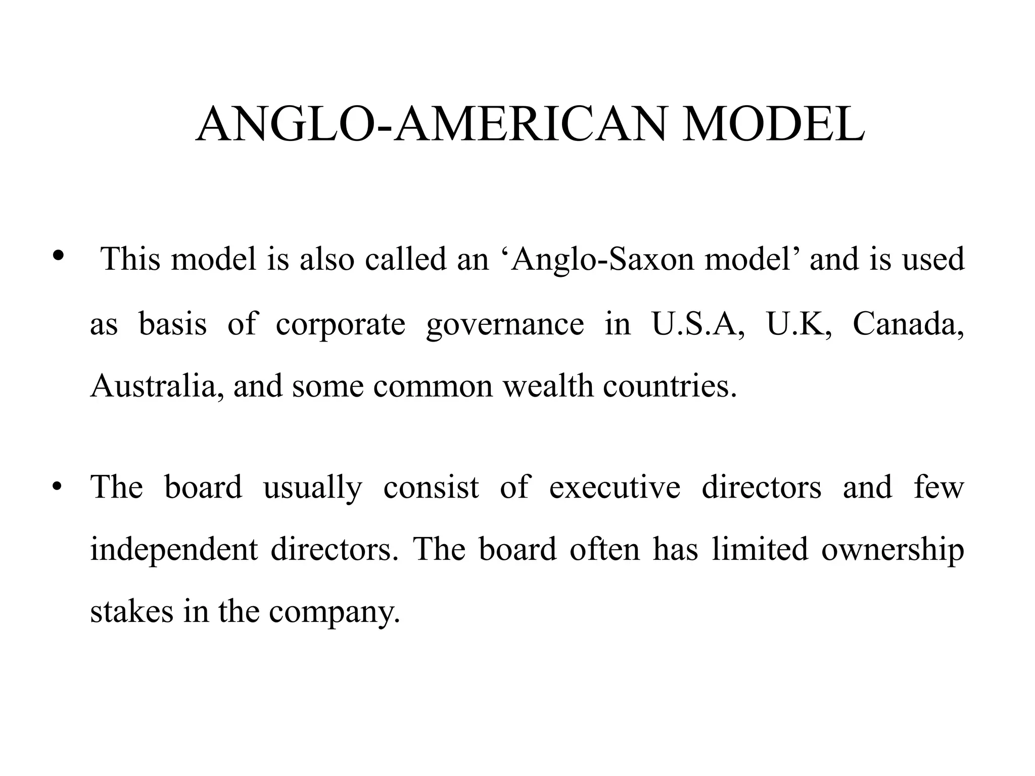 Anglo-American Model | PPTX
