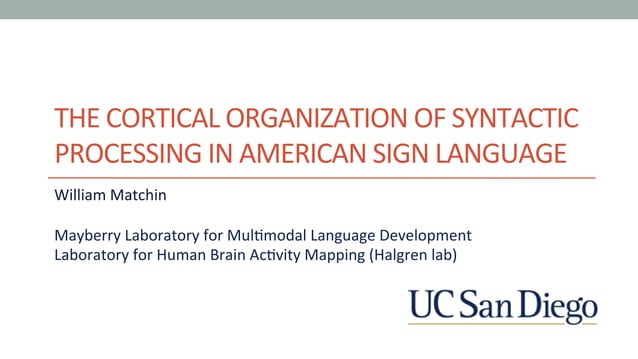 The cortical organization of syntactic processing in American Sign ...