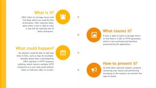 Secure Code Warrior - CRLF injection | PPTX