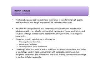 Crisis Response Lab | PDF
