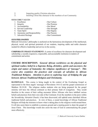 African Traditional Religions | PDF