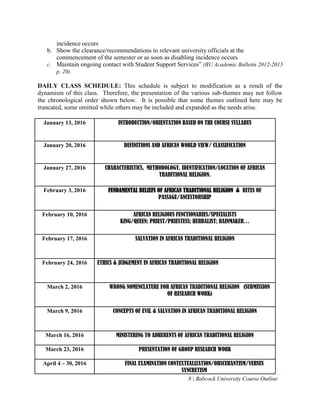 African Traditional Religions | PDF