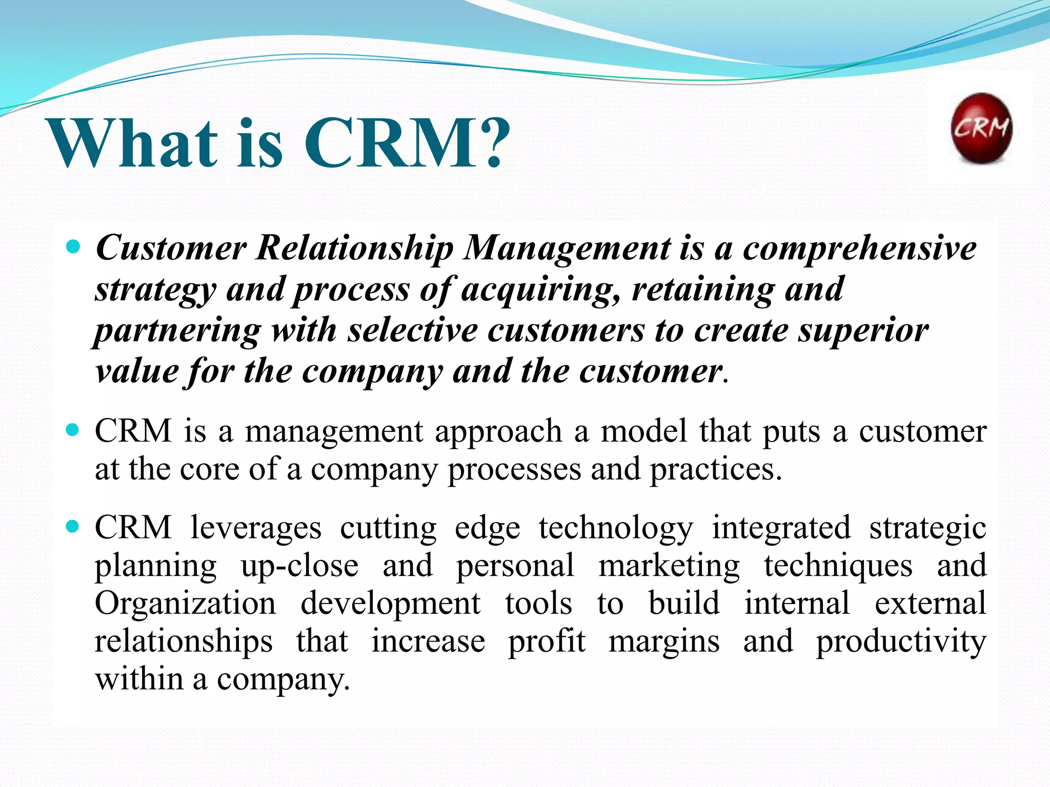 Crm strategy of call centre | PPTX