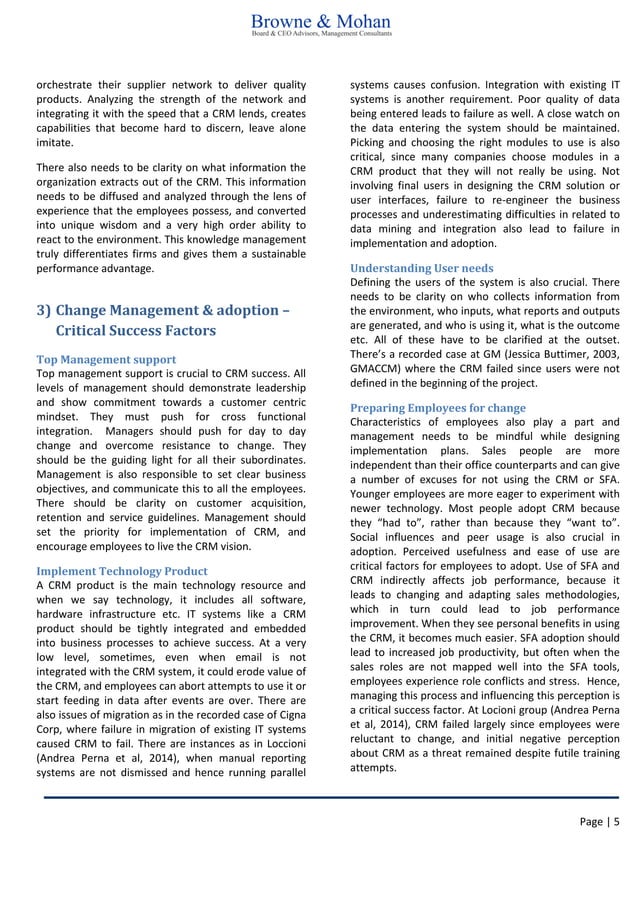 Manage Successful CRM adopion: MACE framework | PDF