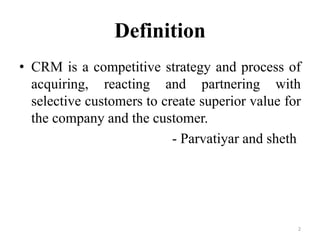 Customer Relationship Management (With examples) | PPTX