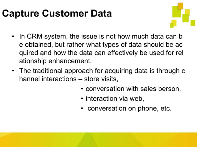Customer Relationship Management (CRM) | PPTX | Databases | Computer Software and Applications