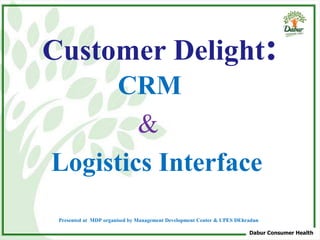 Customer Delight - CRM and Logistics Interface | PPT