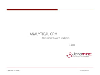 ANALYTICAL CRM | PPT