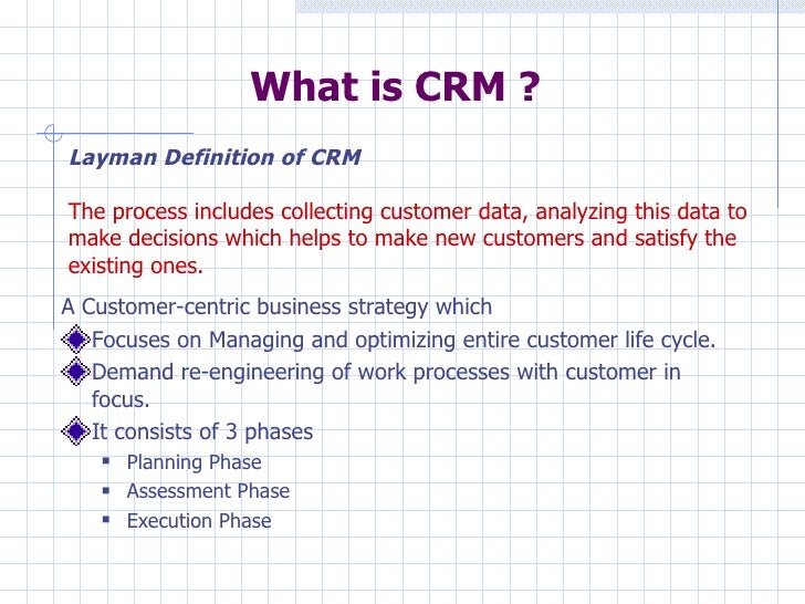 Crm evolution- crm phases