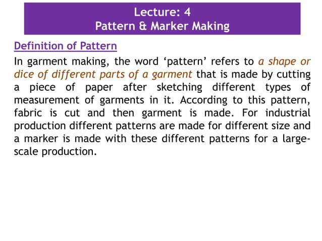 CRM-Lecture-04 (Pattern & Marker Making).pptx