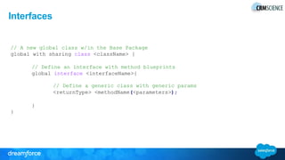 CRM Science - Dreamforce '14: Generic Package Extension Architecture for AppExchange Partners | PPTX