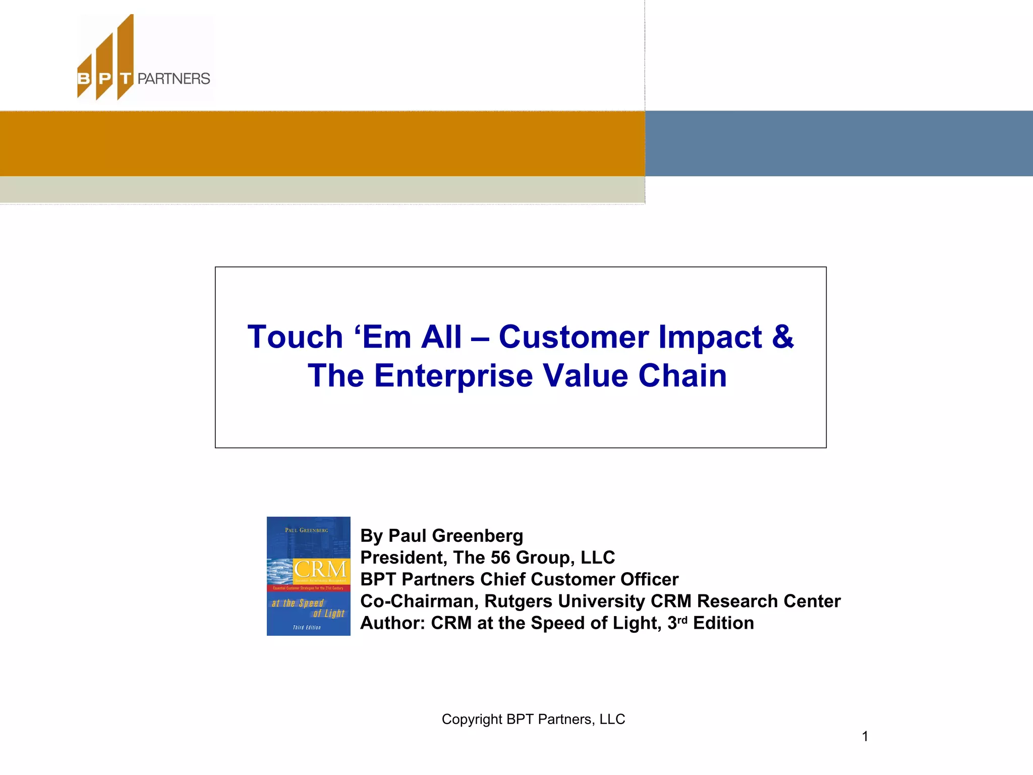 CRM & The Enterprise Value Chain | PPT