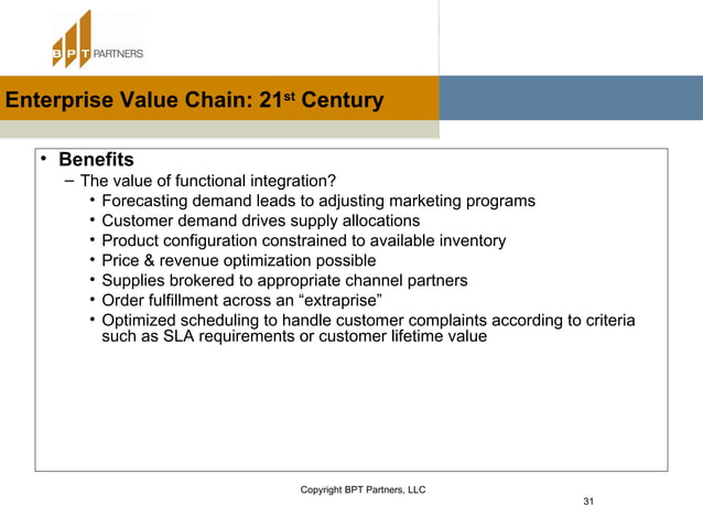 CRM & The Enterprise Value Chain | PPT