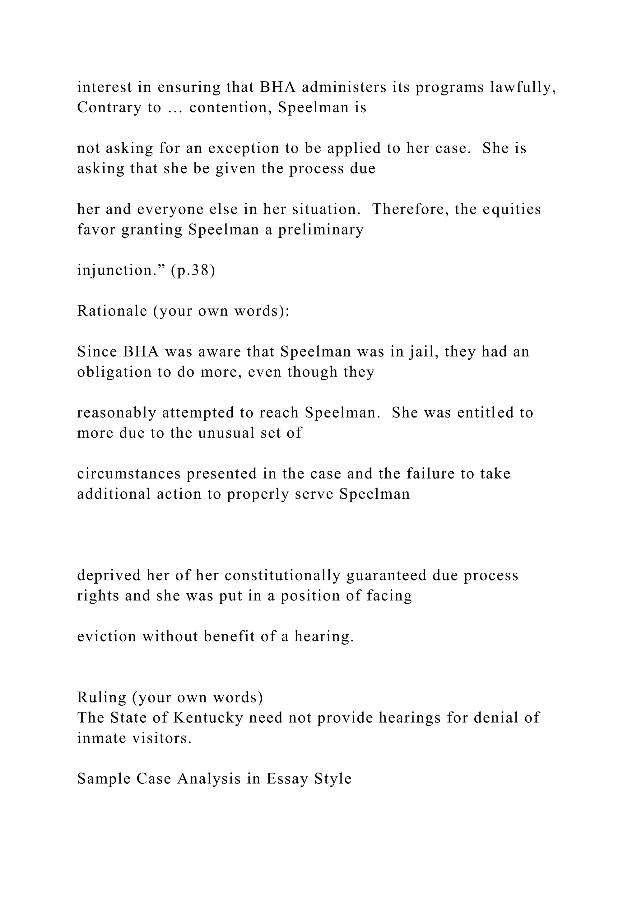 CRM 123 – Case Analysis Instructions Purpose The goals .docx | Law