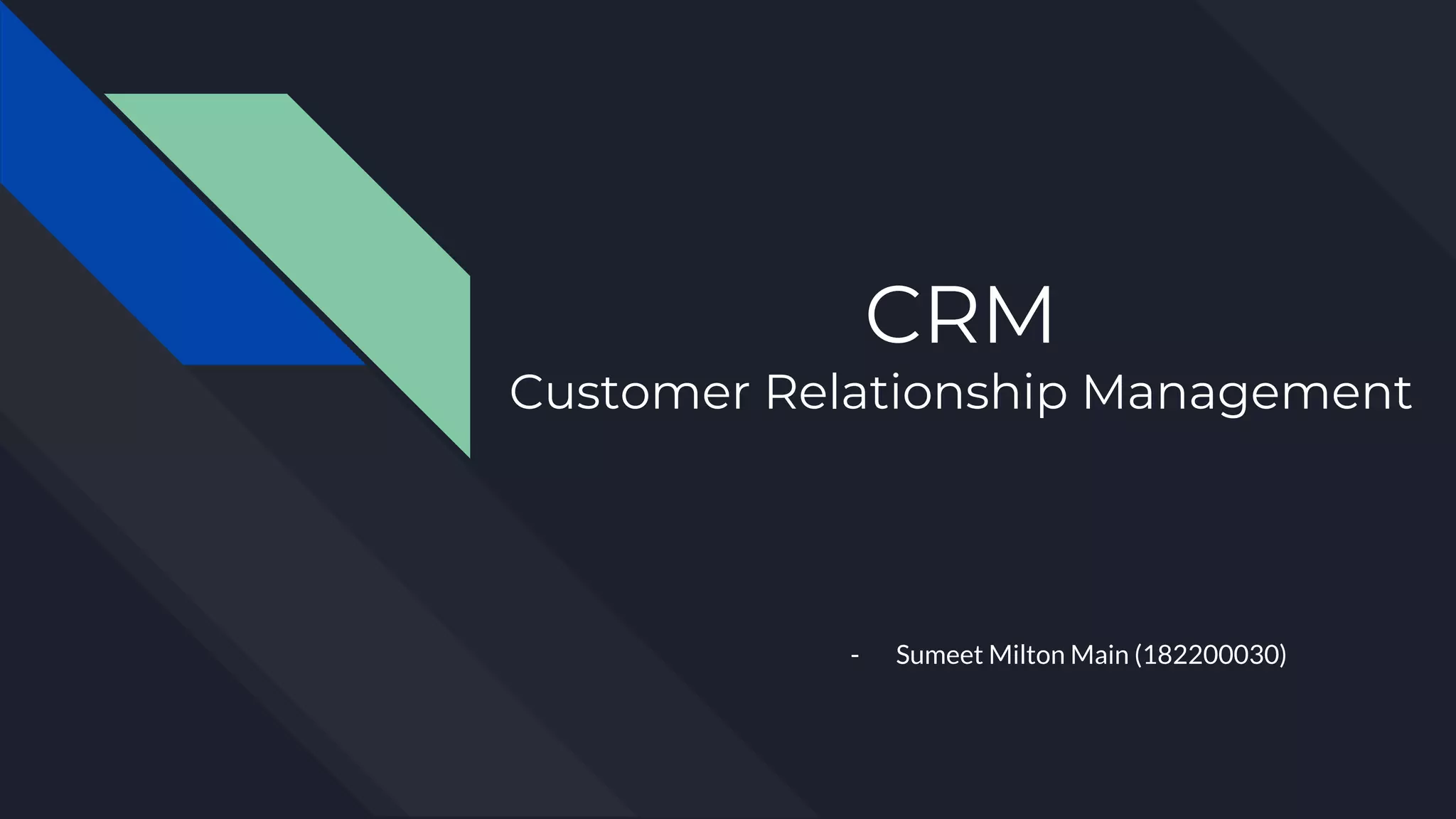 CRM - Customer Relationship Management | PDF