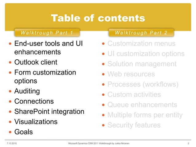 Microsoft Dynamics CRM 2011 Walkthrough Part 1 | PPT