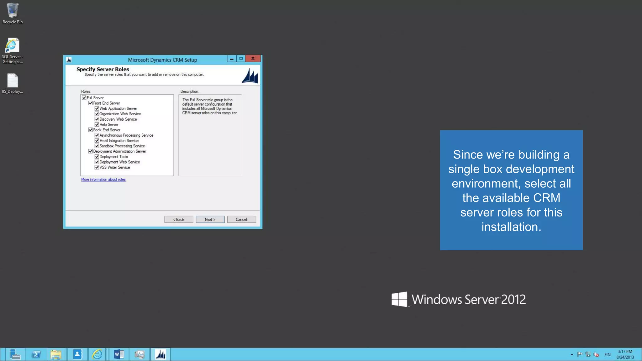 Microsoft Dynamics CRM 2013 development server installation | PPTX