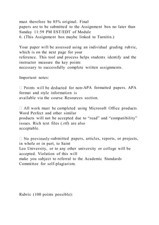 CRM 222 Research Paper Instructions and Rubric Students w | DOCX ...