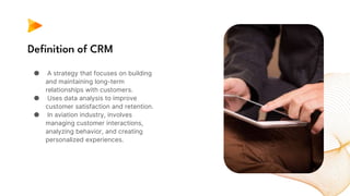 CRM in Aiport customer services for Aviation | PPTX