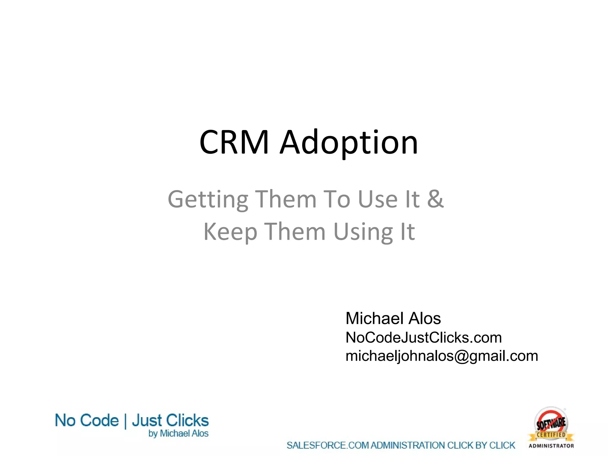 CRM Adoption Strategies | PPT