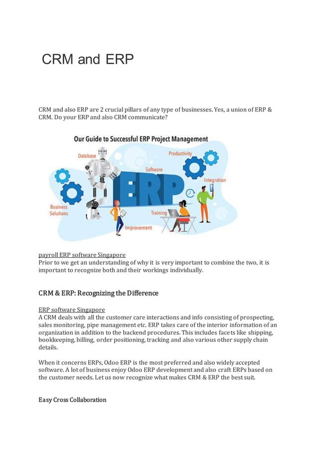 Crm and erp | DOCX | Business | Business and Finance