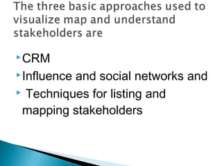 CRM and Stakeholder Management | PPT
