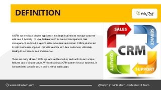 Definitive Guide for CRM | ArkssTech | PPT