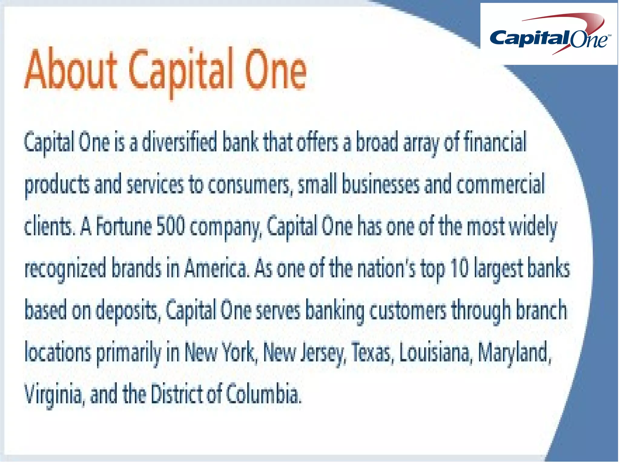 CRM at capital one | PPT