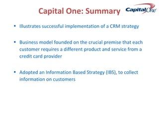 CRM at capital one | PPT