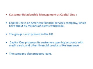 CRM at capital one | PPT