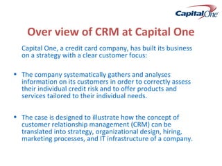 CRM at capital one | PPT